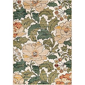 Simply Southern Cottage Jefferson Floral Area Rug, 6' x 9', Green