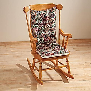 OakRidge Tapestry Rocking Chair Cushion Set, 2 Piece Set, Floral Design