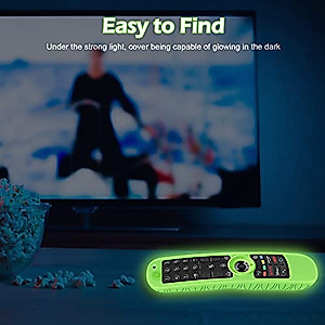 EVAHOM Remote Case for LG AN-MR21GA / AN-MR21GC, LG Magic Remote 2021 Cover with Anti-Shock Anti-Slip, Protective Silicone Sleeve Green Glow in Dark