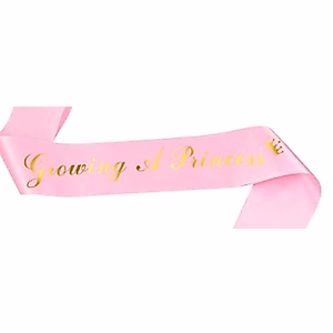 GDTO8820 CoolerthingssDG, Growing A Princess Baby Shower Pink Sash Daddy To Be Tinplate Badge Pin Kit