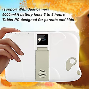 HD Tablet, 7 Inch LCD Kids Tablet 5000mAh Battery ABS Case US Plug 100‑240V for Game (US Plug)
