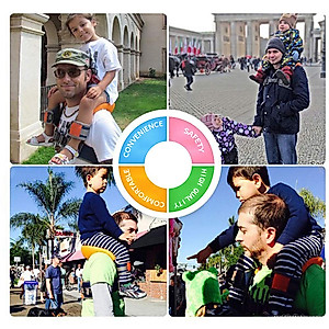 Child Shoulder Carrier Baby Saddle Toddler Hiking Backpack Baby Ankle Straps Hands Free Backpack-Holds a 44.1lb Child for Ergonomic Seat,Street Markets,Hiking