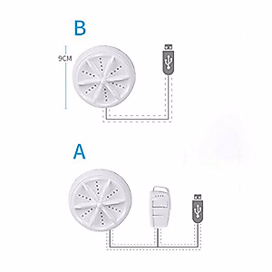 YoBuyBuy Turbo Washing Machine Portable Travel Washer Air Bubble and Rotating Mini Washing Machine,White