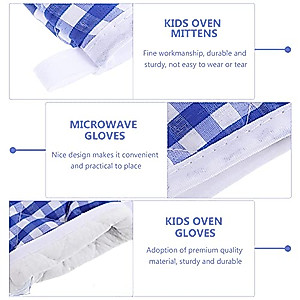Oven Mitts Kitchen Gloves: Straw Holder 2Pcs Microwave Gloves Kitchen Mitts for Cooking Baking Grils Play Cooking Pot Kitchen Oven Mitts and Pot Holders Sets