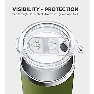 Insulated Skinny Stainless Steel Tumbler Set - 4-Pack 20oz Tumbler with Straw - Travel Coffee Mug With PBA Free Lids - Slim Vacuum Insulated Keep Hot and Cold - Great for Home, Office.