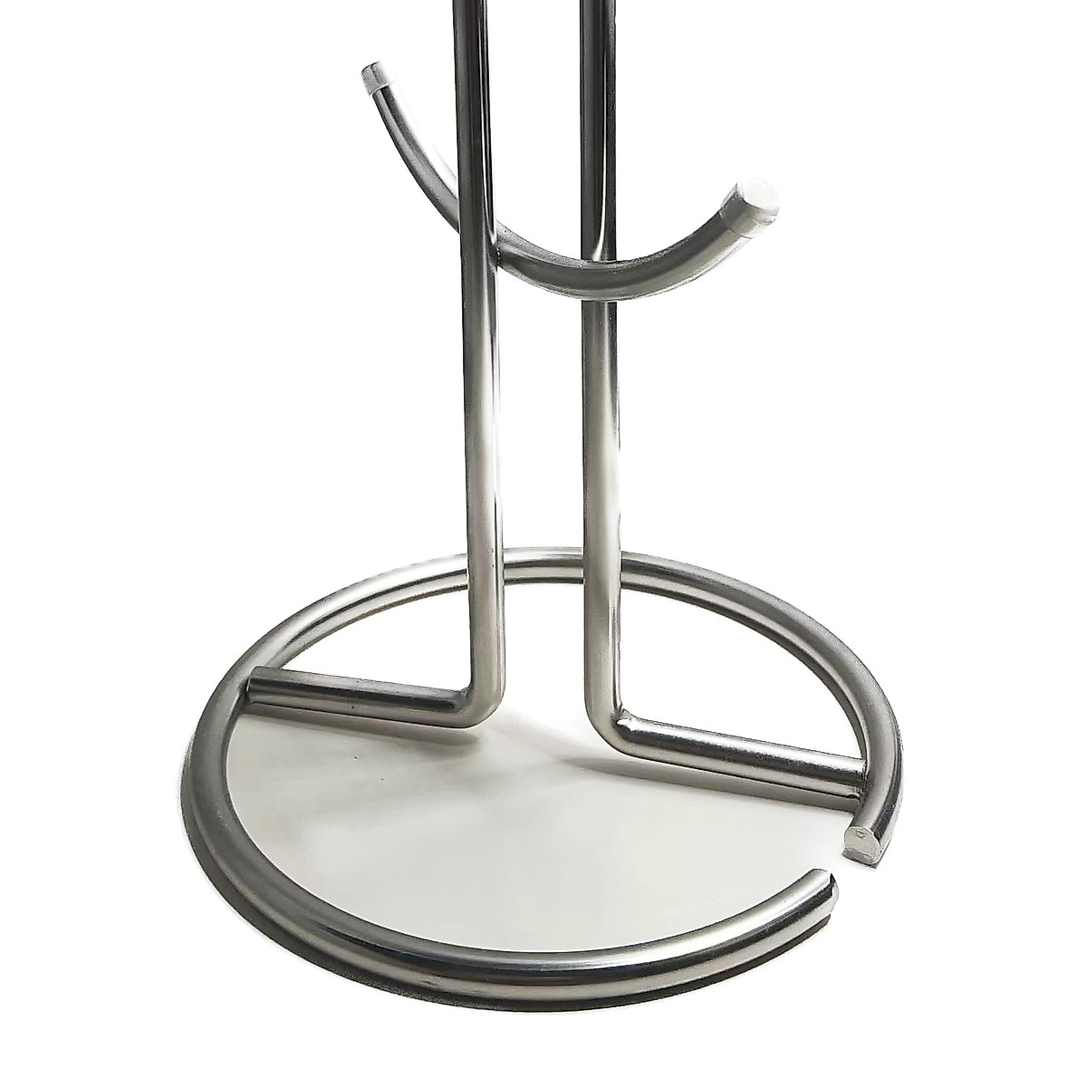 FitWell Mug Holder for Counters,Holds 8 Large Mugs,Coffee Mug Tree for Countertops,Mug Holder Stand,Space Saver for Kitchen Cabinets, Portable Coffee Mug Holder (Chrome)