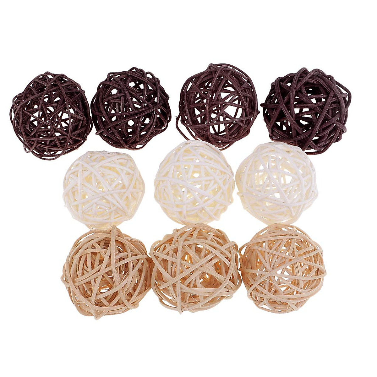 Harilla 50pcs Wicker Rattan Balls Decorative Orbs Vase Fillers, Wicker Balls for Decorating, Wedding Ceremony, Bridal Shower Party, Home Garden Decoration