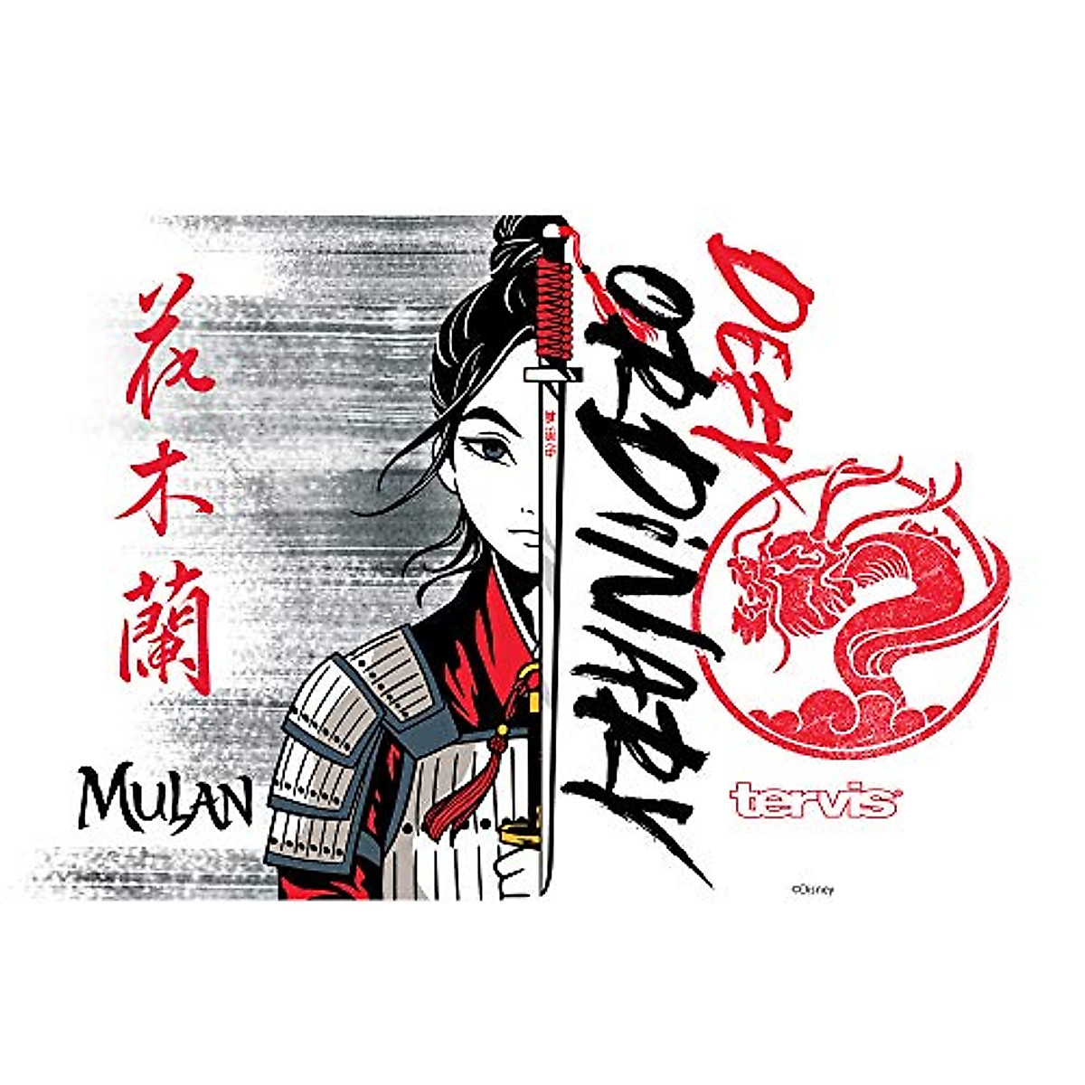 Tervis Triple Walled Disney - Mulan Collage Insulated Tumbler Cup Keeps Drinks Cold & Hot, 20oz - Stainless Steel, Defy the Ordinary