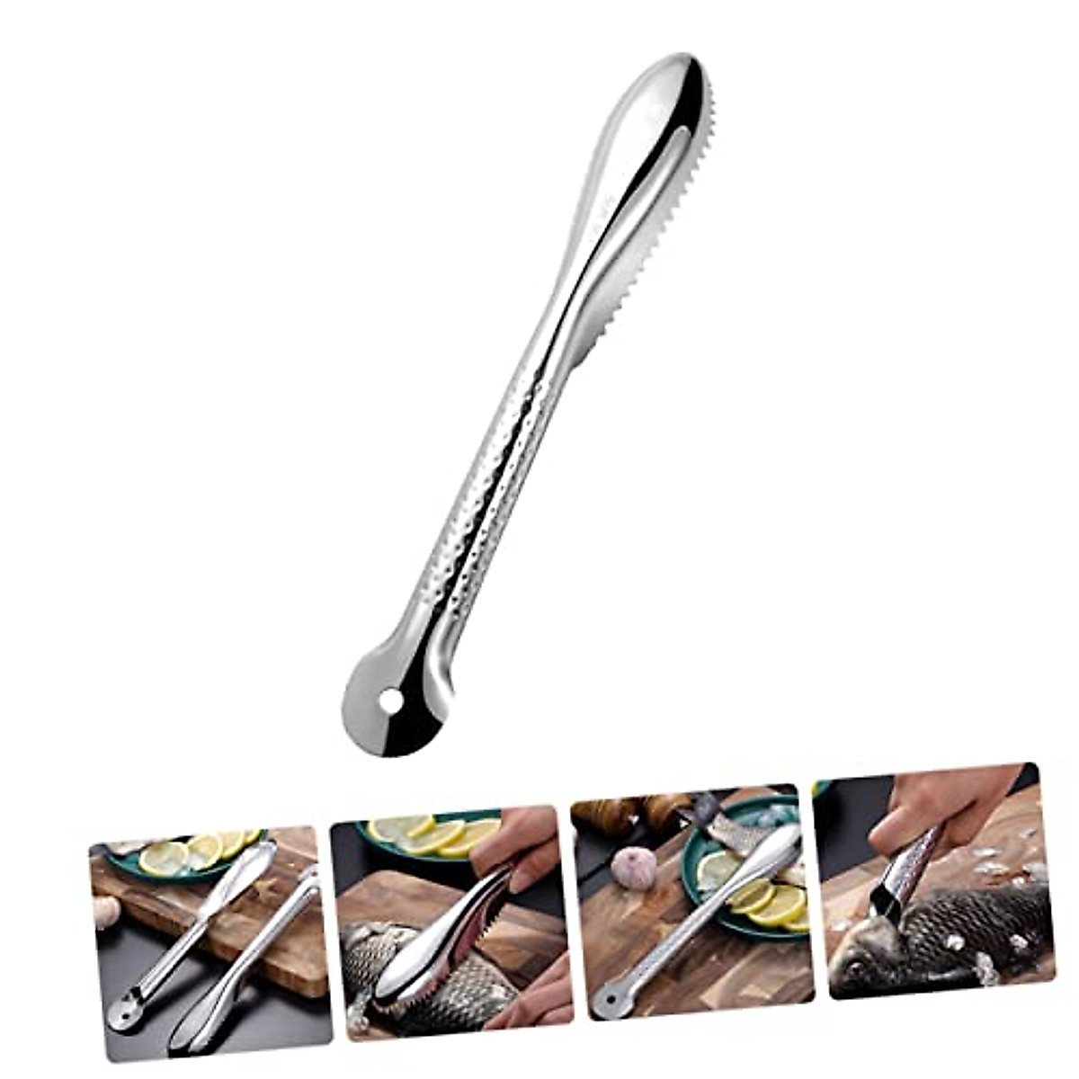 UPKOCH 3pcs Stainless Steel Fish Scale Planer Stainless Steel Scale Cleaner Shrimp Deveining Tool Seafood Scraper Household Cleaner Japanese Tools Cleaning Tools Kitchen Tool Fish Scaler