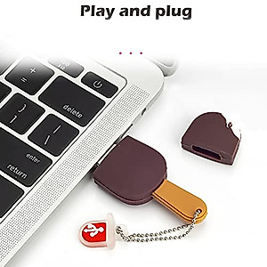 64GB USB Flash Drive Chocolate Popsicle Shaped, BorlterClamp Novelty USB Drive Thumb Drive Memory Stick for External Data Storage
