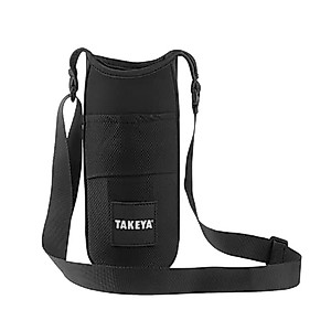 Takeya Hydrotex Easy Grip Bottle Sling, Great for Pickleball, 32 and 40 Ounce Bottles, Onyx
