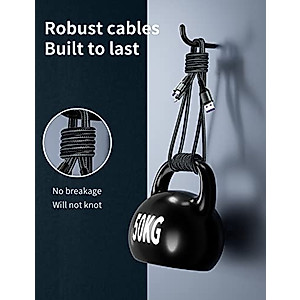 Quikbee Multi Charging Cable, 4ft/1.2m, 3 in 1 Fast Charging Cable Nylon Braided USB-C/Type c Charging Cable/Micro-USB Ports for Mobile15 14 13 12 11 xs x, Samsung,Huawei，and Other Devices.