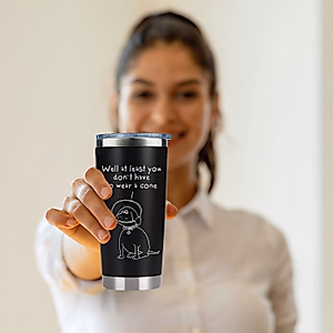 CHICKOR Get Well Soon Gifts for Men Women Post After Surgery, Funny Divorce Break up Gifts For Men Women, Grief Feel Better Gifts, At Least You Don’t Have To Wear a Cone 20 Oz Tumbler