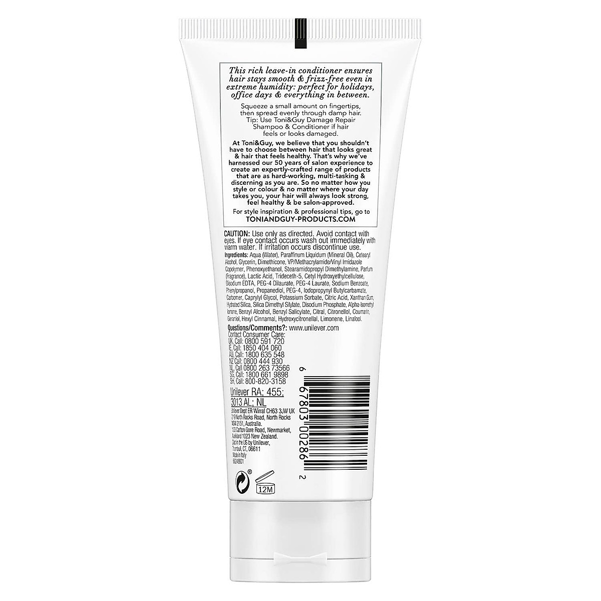 Toni and Guy Leave-in conditioner, Prep