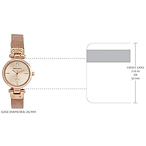 Anne Klein Women's Quartz Metal and Stainless Steel Dress Watch, Color:Rose Gold-Toned