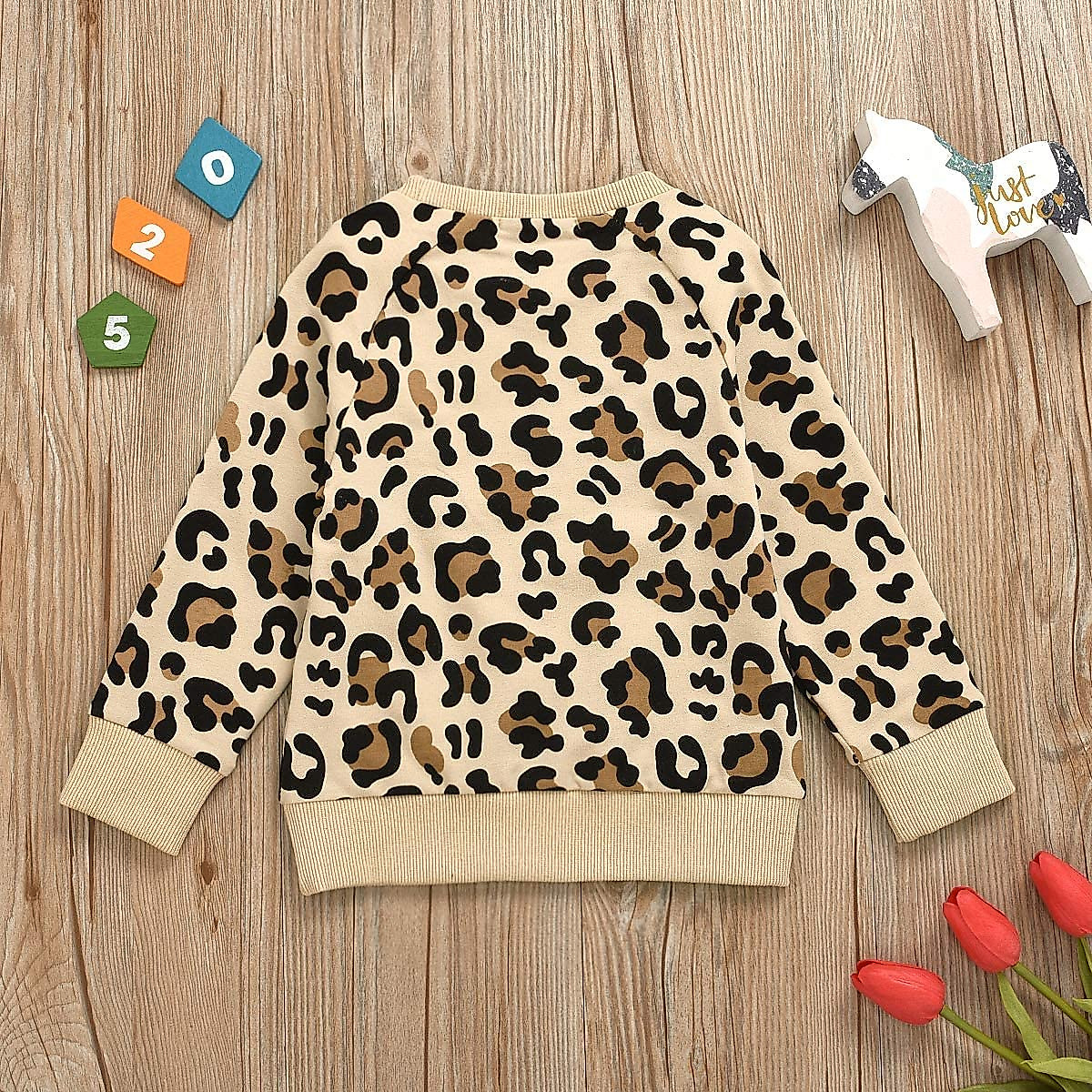 BOEBNOZCV Toddler Baby Girls Boy Leopard Print Sweater Long Sleeve Pullover Tops Blouse Sweatshirt Autumn Clothes (Leopard,5-6T)