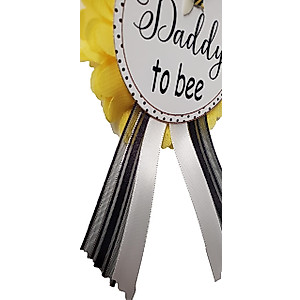 Daddy to Bee Pin Baby Shower Yellow & Black pin for dad to wear at Baby Shower, Baby Sprinkle