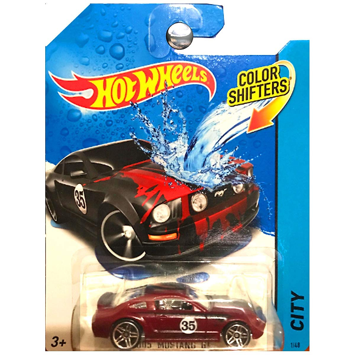Hot Wheels Color Shifters 2005 Mustang GT Red to Black