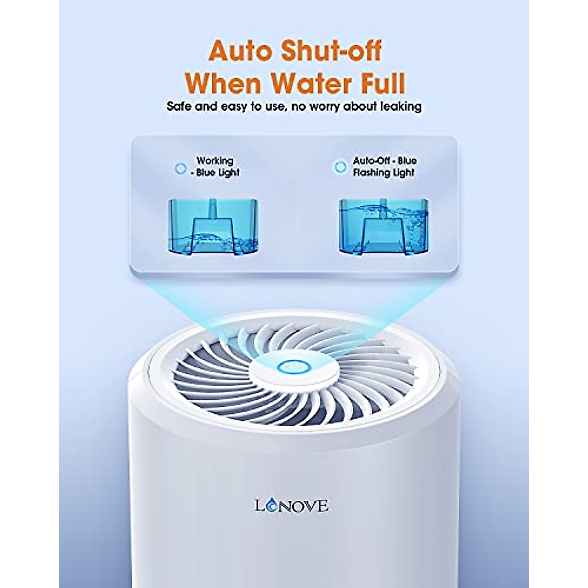 Dehumidifiers - 34oz(1000ml) Small Dehumidifiers for Home Bedroom Bathroom Basement Closet RV, 2200 Cubic Feet (220 Sq ft) Auto-off Portable and Compact Ultra Quiet Mini Electric Dehumidifier
