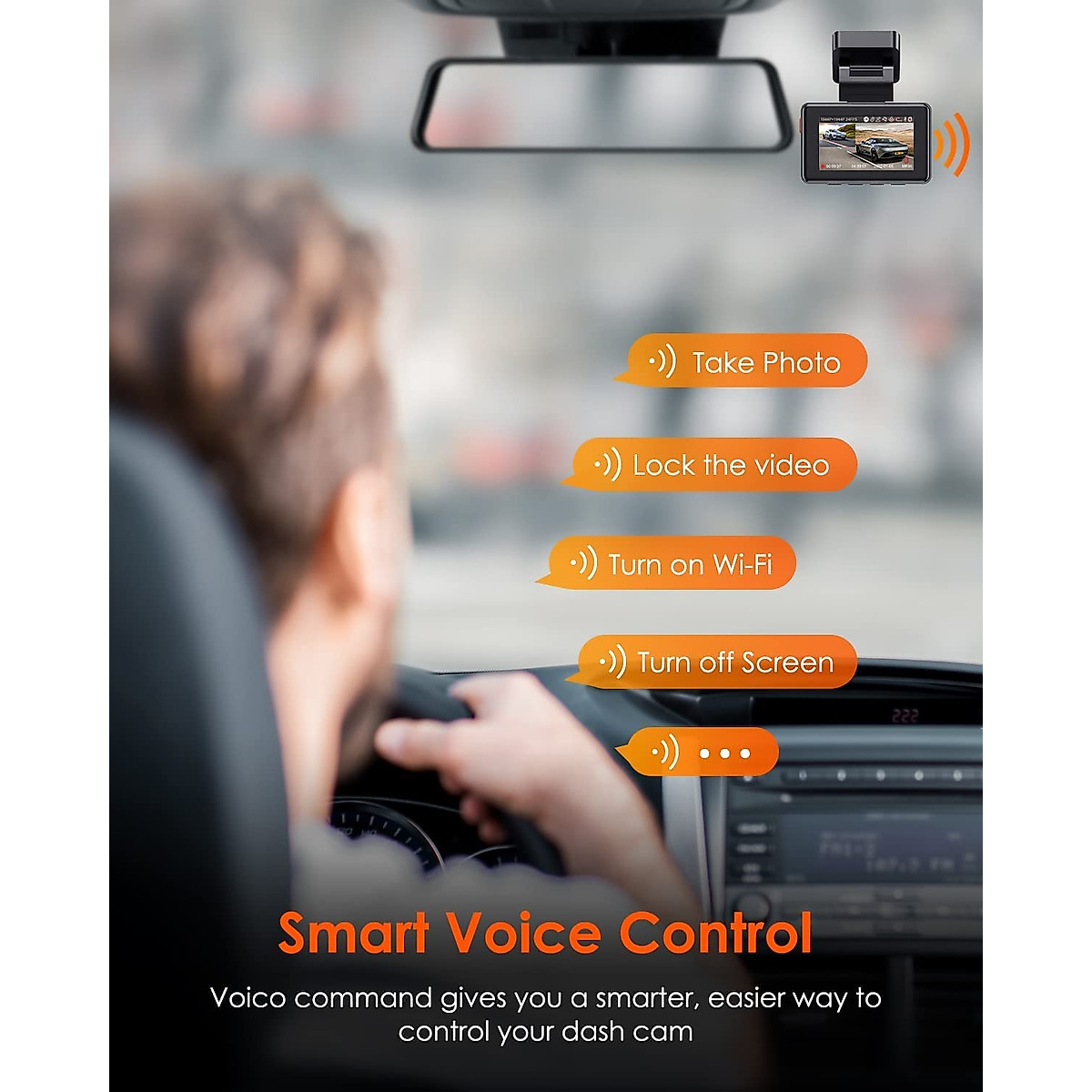 [ Bundle-4 Items: Vantrue E2 2.7K Dash Cam + Vantrue 512GB SD Card + Hardwire Kit+CPL ] 2.7K + 2.7K Dash Cam Front and Rear, Buffered Parking Mode, Night Vision, GPS, Voice Control