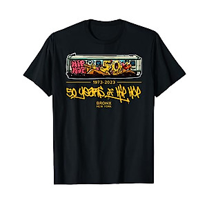 50 Years of Hip Hop 50th Anniversary Retro Subway Graffiti T-Shirt
