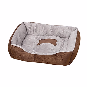 Dog Bed Calming Dog Bed Small Warehouse Clearance Square Cat Beds for Indoor Cats Washable Self Warming Cat Bed for Outside Faux Fur Ultra Soft Anti Anxiety Cat Bed Cat Cuddler Dog Bed