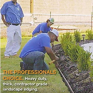 USA Made - Heavy Duty Landscape Edging, Garden Planter & Pathway Bender Board Edge Border Kit - Thick Terrace Board 3.3" H x 16'ft L - Includes 4 Stakes