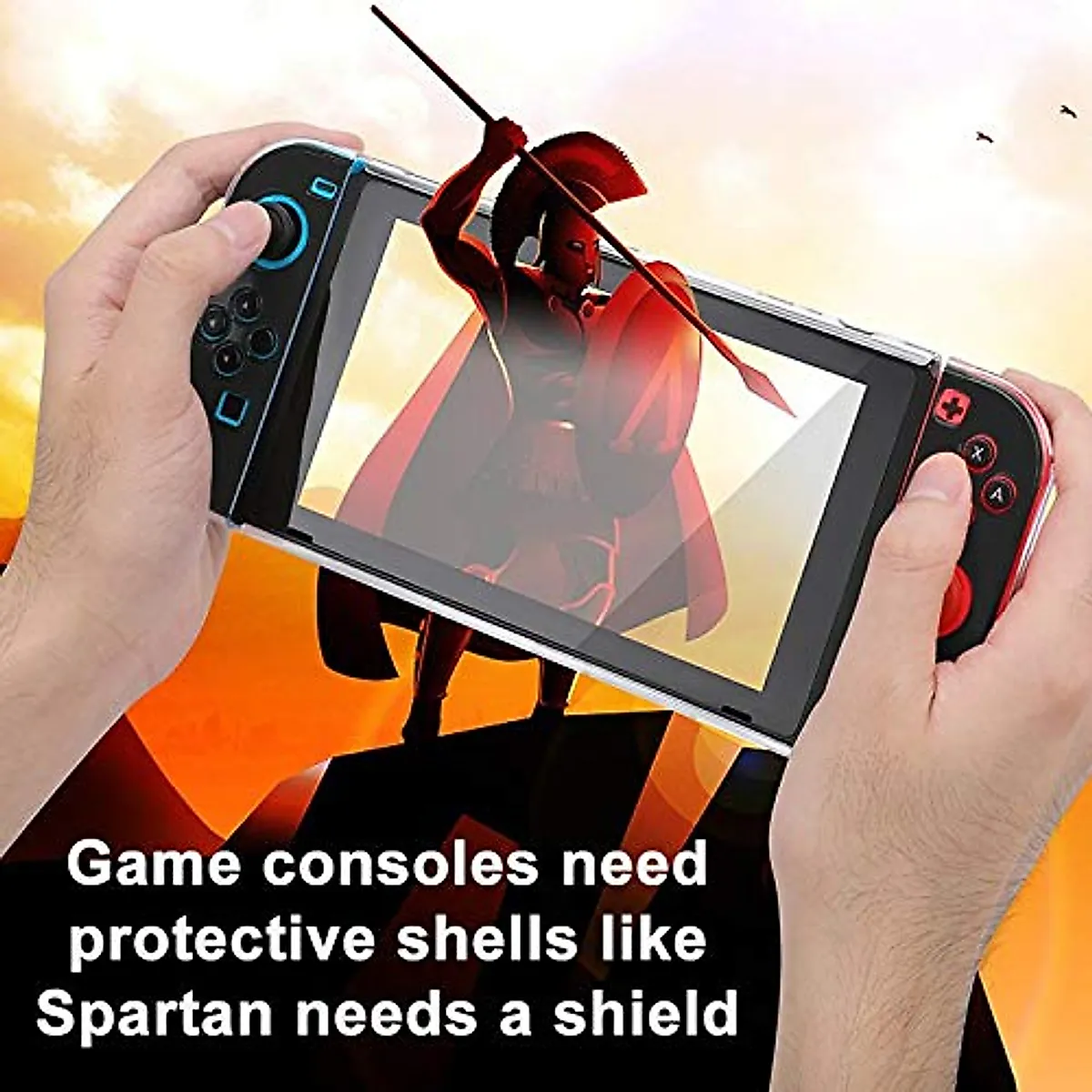 SUPNON Carry Case Compatible with Nintendo Switch, Ultra Slim Hard Shell, Protective Carrying Case for Travel - Ginkgo Biloba Leaves On White Background Design22938