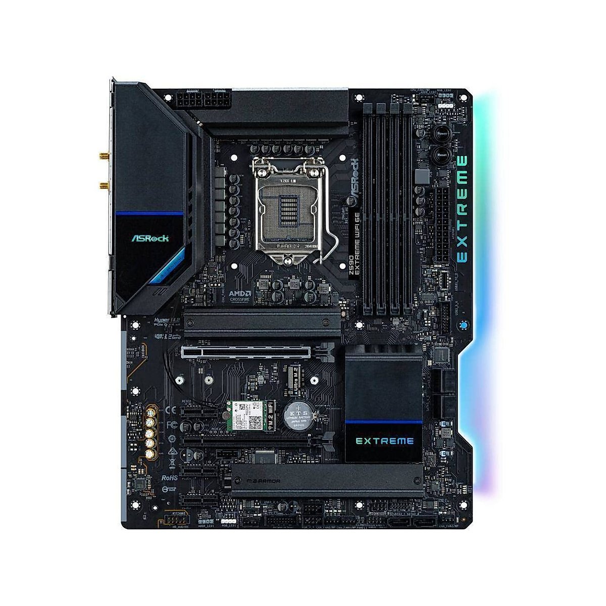 ASROCK Z590 Extreme WiFi 6E Socket LGA1200/ Intel Z590/ DDR4/ SATA3&USB3.2/ M.2/ WiFi&Bluetooth/ATX Motherboard