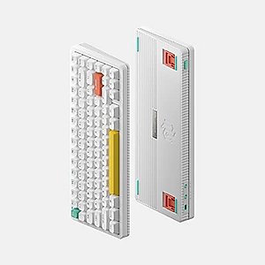 nuphy Halo75 Mechanical Gaming Keyboard, 75% RGB Hot-swap Wireless Keyboard, Supports Bluetooth、2.4G and Wired Connection，Compatible with Mac and Windows-White(Baby Kangaroo)