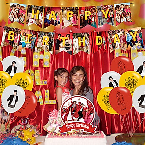 Musical Birthday Party Decorations, Music Theme Party Supplies With Happy Birthday Banner, Cake Toppers, Balloons for Kids Teens Baby Shower School Graduation Party Decorations