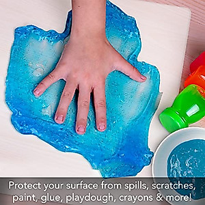 Cut N' Funnel Large Craft Mat for Crafts with the Kids 24" by 18", Made in the USA of BPA Free Smooth Flexible Plastic, Protects Surfaces, Easy Clean Up