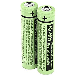 RocketBus 2 BK-40AAABU Replacement 1.2V 400mAh Battery Packs for Panasonic Cordless Phone Handset