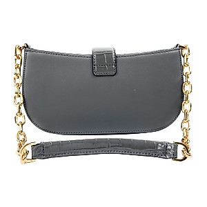 Michael Kors Carmen Small Pouchette Shoulder Bag (Heather Grey Multi)