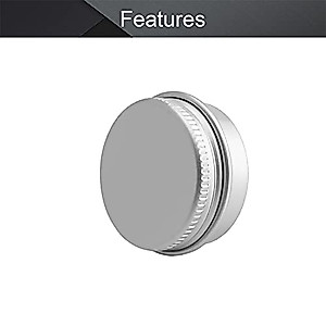 Othmro 3pcs 0.3oz Metal Round Tins Aluminum Tin Cans Containers with Screw Lid, 35 * 18mm(DxH) Silver tin cans for Salve, Spices, Lip Balm, Tea or Candies 10ml