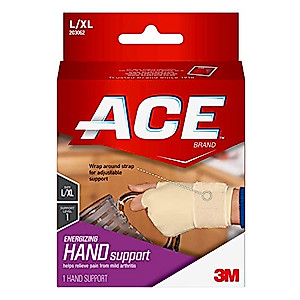 ACE Energizing Hand Support, Large/Extra Large, Beige, 1/Pack