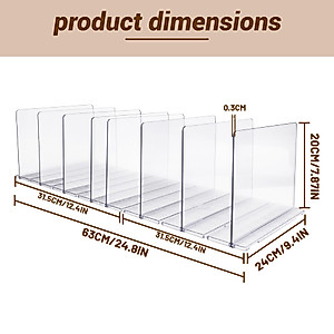 Purse Organizer for Closet, Acrylic Clear Handbag Storage Organizers, Adjustable Shelf Divider Bag Organizer for Small Closet, 2 Pack