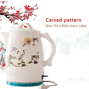 -Eleactric Ceramic Cordless Kettle Teapot, 2.0L, 1500W Water Fast for Tea, Coffee, Soup, Oatmeal-Removable Base, Boil Dry Protection/B/D