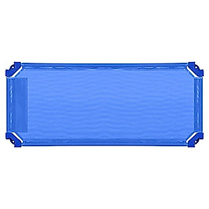 Wood Designs 87800 Stackable Daycare Cots for Kids, Naptime/Sleeping Cots for Preschool, Daycare, Kindergarten [Set of 6], 52"L x 22.25"W, Blue, Ready-to-Assemble