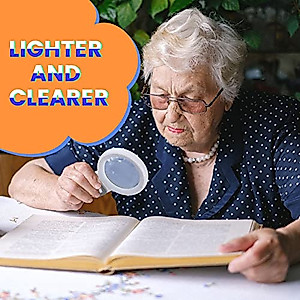 AIXPI 30X 10X Magnifying Glass with Light and Stand, Large Lighted Magnifying Glass 18 LED Illuminated Handheld Magnifier Folding for Reading, Close Work, Coins, Jewelry, Macular Degeneration