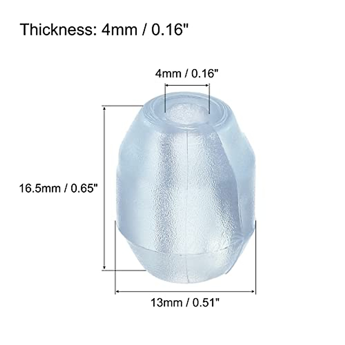 MECCANIXITY Kitchen Sink Rack Feet 4mm ID x 13mm OD PVC Sink Replacement Feet for Protective Sink Grid, Clear Pack of 40