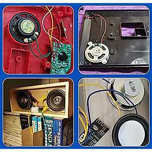 Heyiarbeit 2Pcs 5W 8 Ohm DIY Magnetic Speaker Audio Speakers 66mm Diameter Round Shape Replacement Loudspeaker