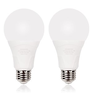 Radar Motion Sensor Light Bulb, 2 Pack A21 15W (100W Equivalent) 1500LM E26 Dusk to Dawn LED Bulbs Outdoor Lighting, Auto Motion Detector Light for Garage, Porch, Driveway, Patio,（Daylight 5000k）