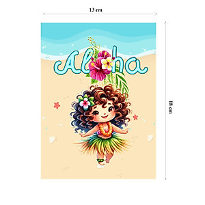 HEARTPOP Hula dance Pop Up Card, Handmade 3D Greeting Card For All Occasion, Birthday, Thinking of You, Anniversary, Thank you