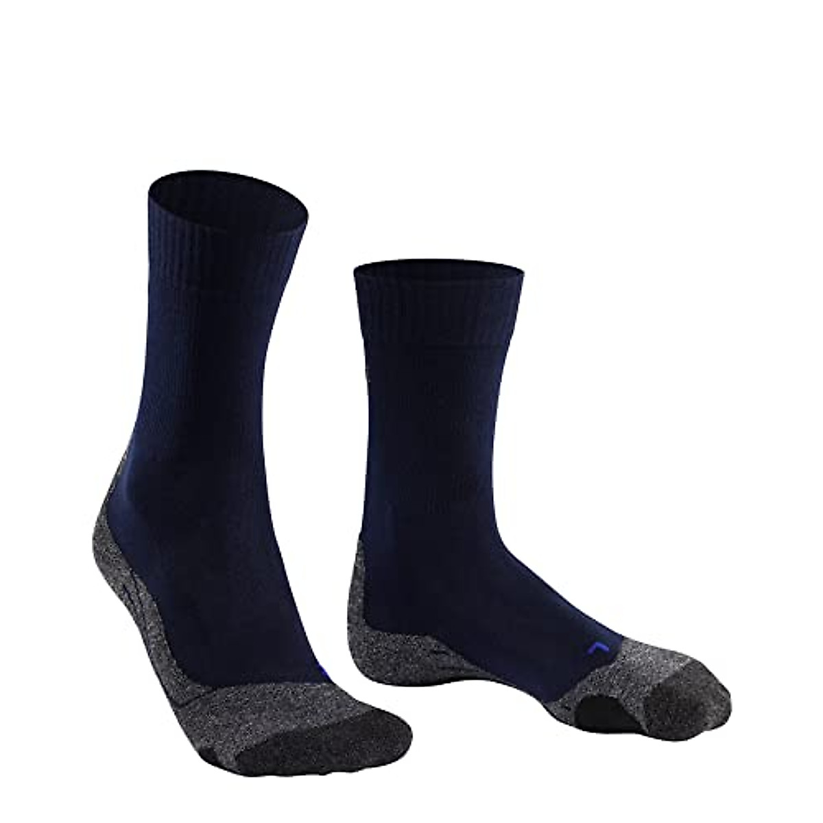 FALKE Men's TK2 Explore Cool Hiking Socks, Mid Calf, Medium Padding, Athletic, Breathable Quick Dry, Cooling, Lyocell, Blue (Marine 6120), 9-10, 1 Pair