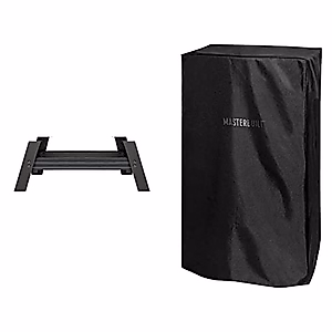 Masterbuilt MB20101114 Universal Leg Extension Kit, Black & MB20080210 Electric Smoker Cover, 40 inch, Black