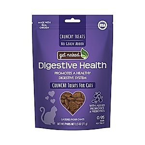 Get Naked Cat Crunchy Treats Chicken Flavor, Digestive Health, 2.5-oz Bag