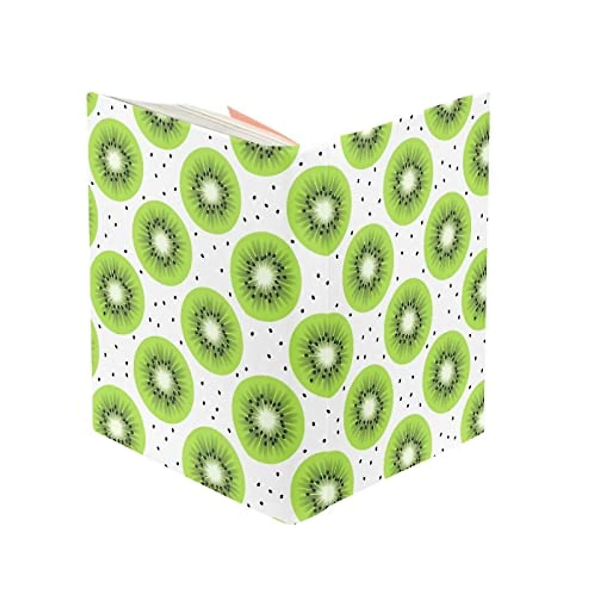 TODIYADDU Sliced Kiwi Fruits Book Covers for Soft Cover Books Waterproof No Glue Section Easy to Put On Washable Fabric Teacher Student Book Cover (Green)