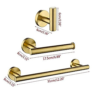 Towel BAR Rack Hardware Set Include Hand Towel Bar Toilet Paper Holder Robe Towel Hook, Wall Mounted Towel Holder Towel Storage Holder Bathroom Hardware/B (Color : Christmas Reindeer -Style5)