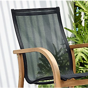 Amazonia Adelaide Eucalyptus Patio Dining Set | Teak Finish | Durable and Ideal for Outdoors, Round 5-Piece